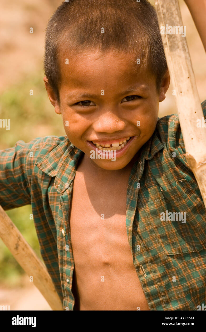 Boy in village near Tadlo, Laos Stock Photo - Alamy