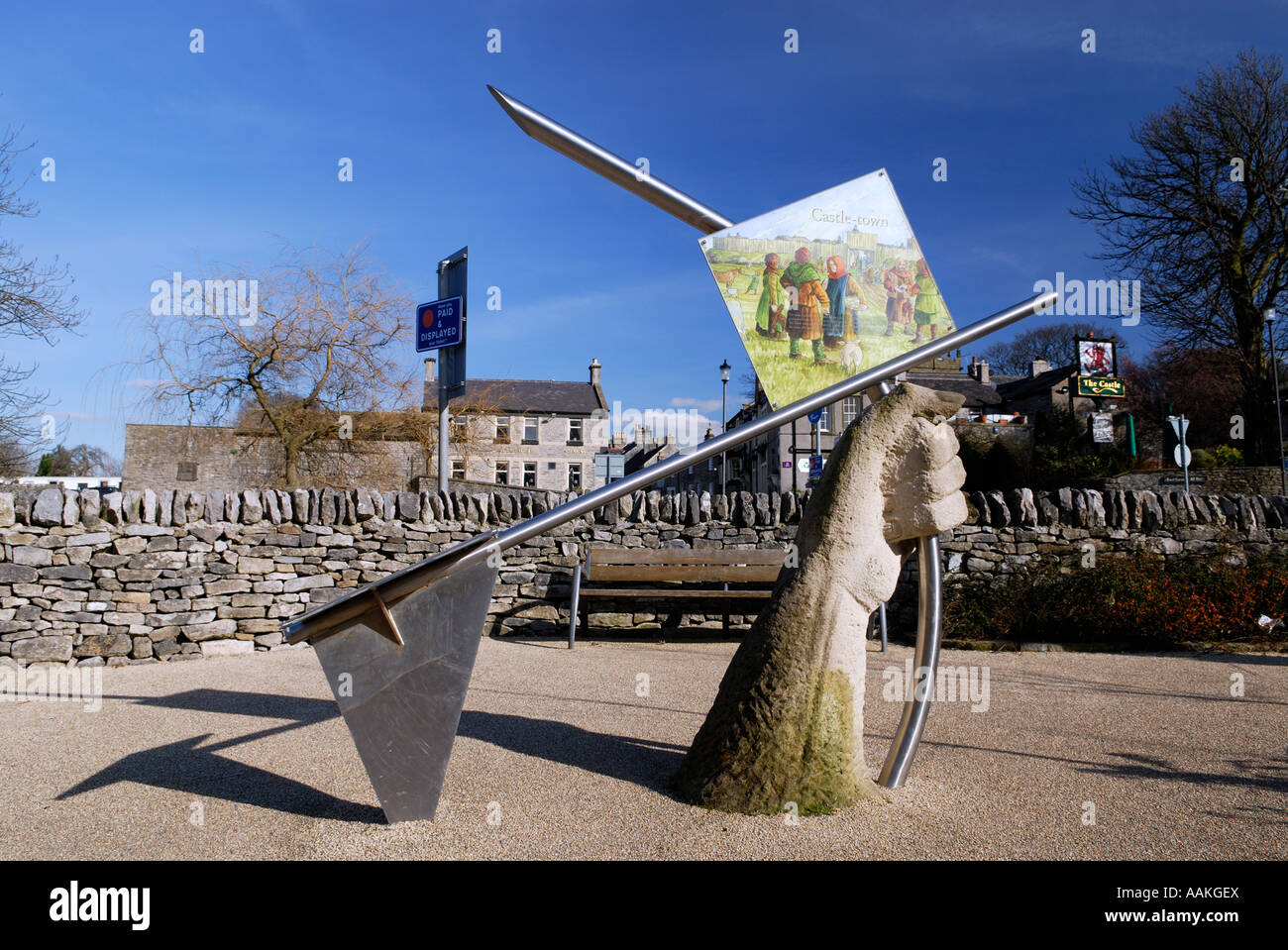 Castleton village centre in Derbyshire "Great Britain Stock Photo - Alamy