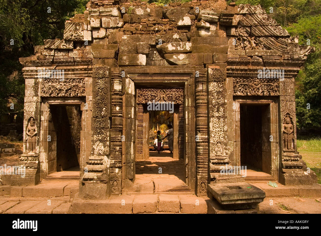 Angkor period temple of Wat Phou Champasak Laos Stock Photo - Alamy