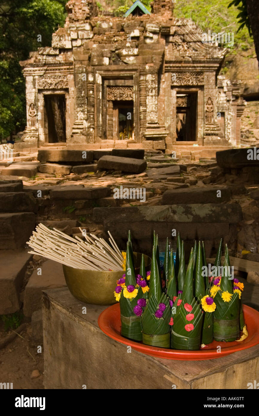 Angkor period temple of Wat Phou Champasak Laos Stock Photo - Alamy