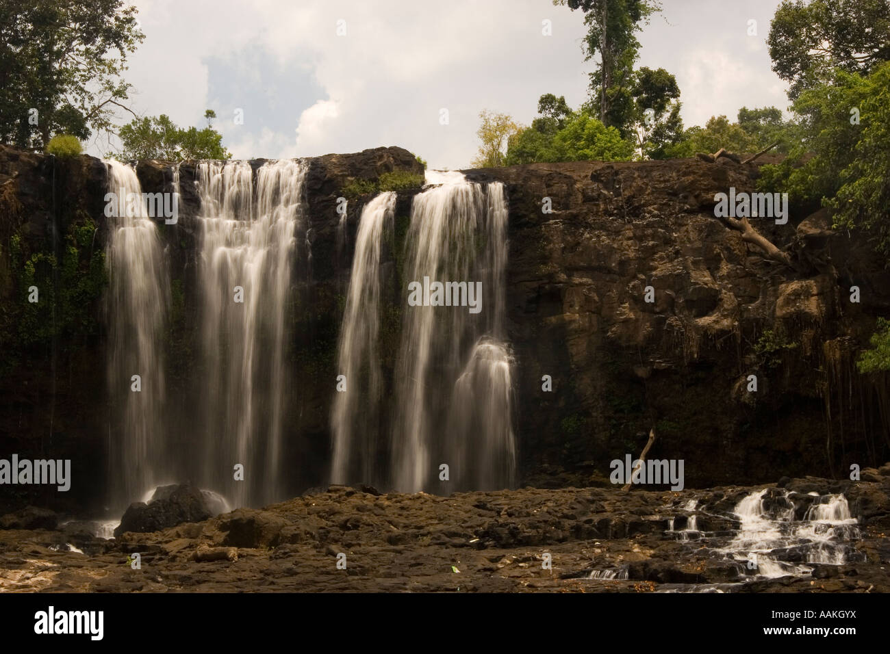 Bou Sra Waterfall near Sen Monorom Mondolkiri province Cambodia Stock ...
