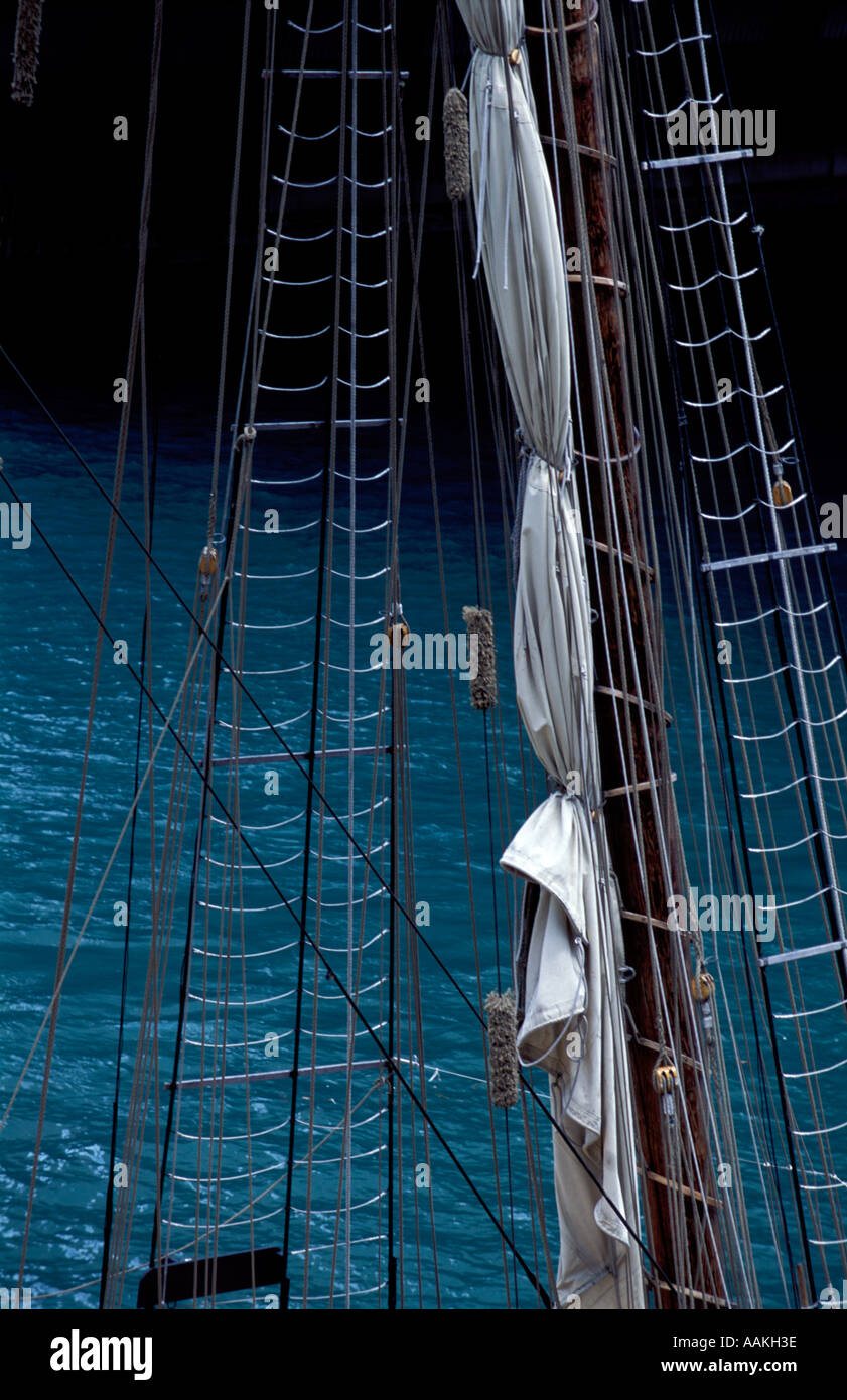 Tall Ships Masts and Sail Stock Photo - Alamy