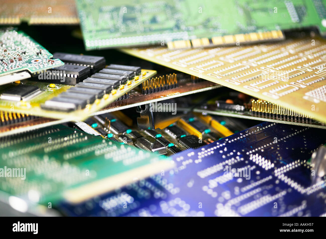 Pile of computer circuit boards Stock Photo - Alamy