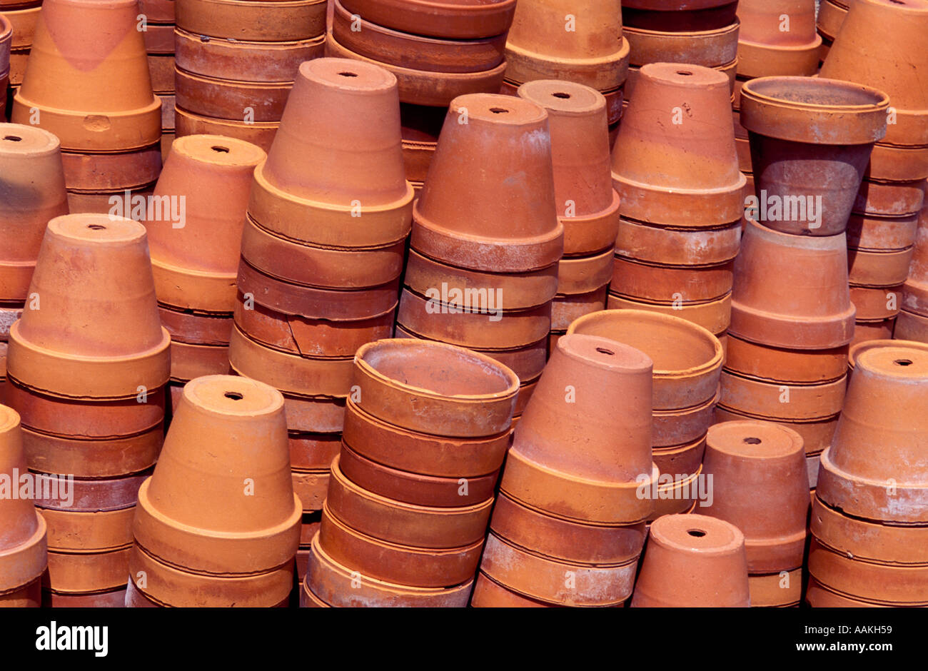 Stacked Planting Pots Stock Photo - Alamy