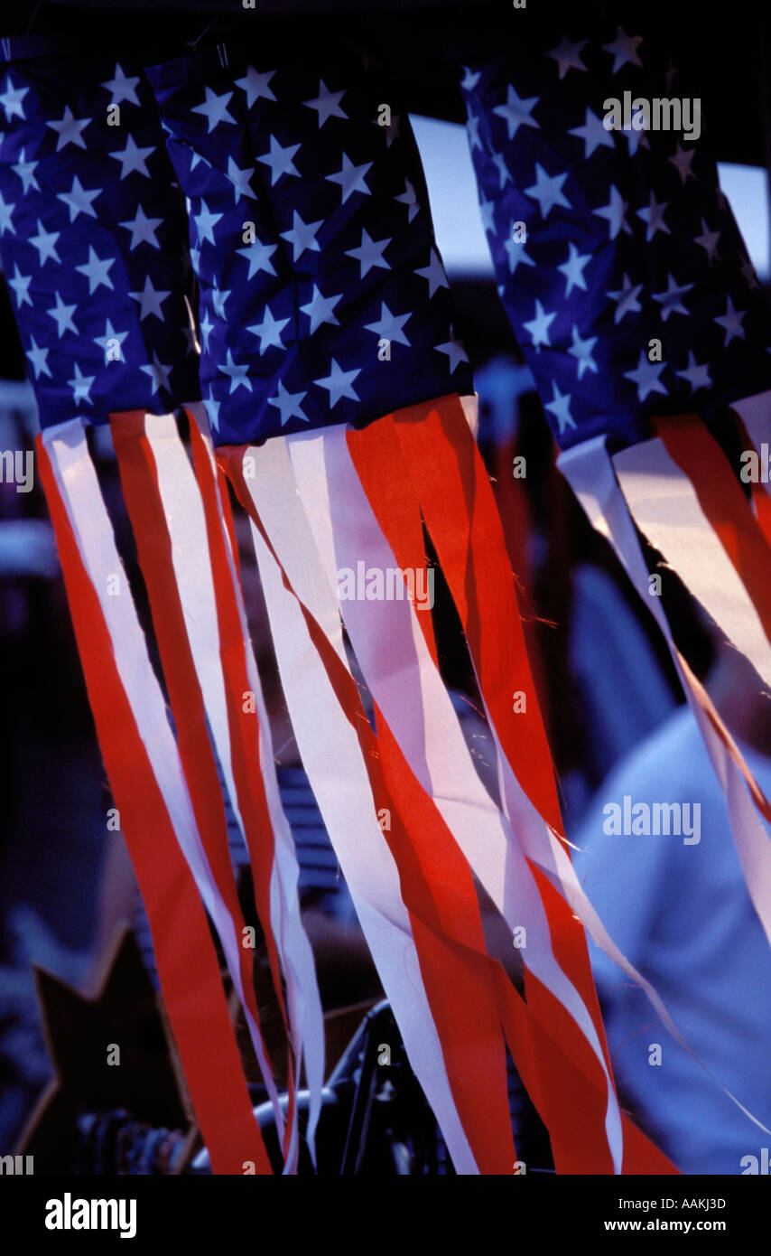 Forth of July Stars and Stripes Hanging Streamers Stock Photo - Alamy