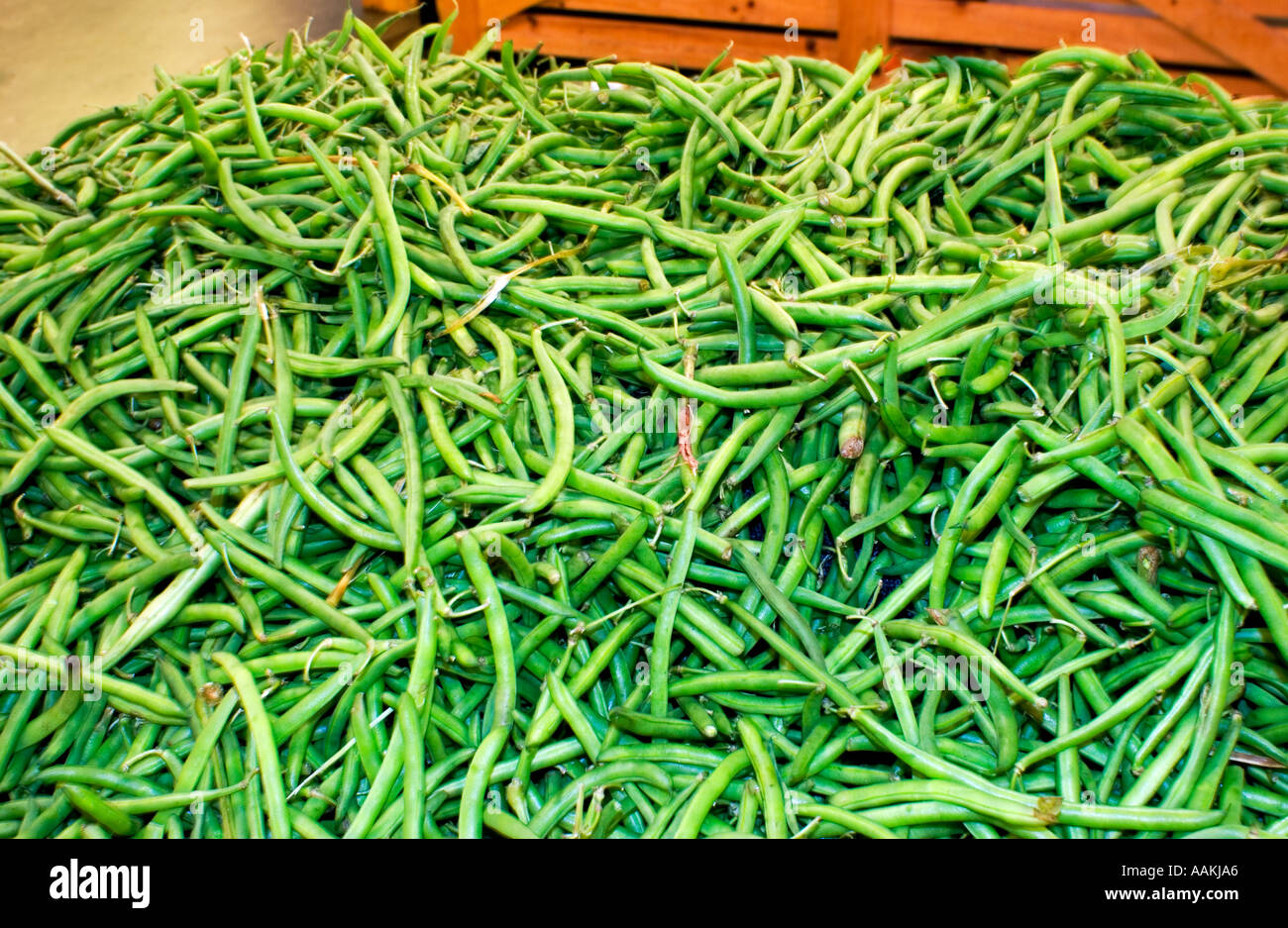 beans string beans snap pole kentucky haricot Stock Photo - Alamy