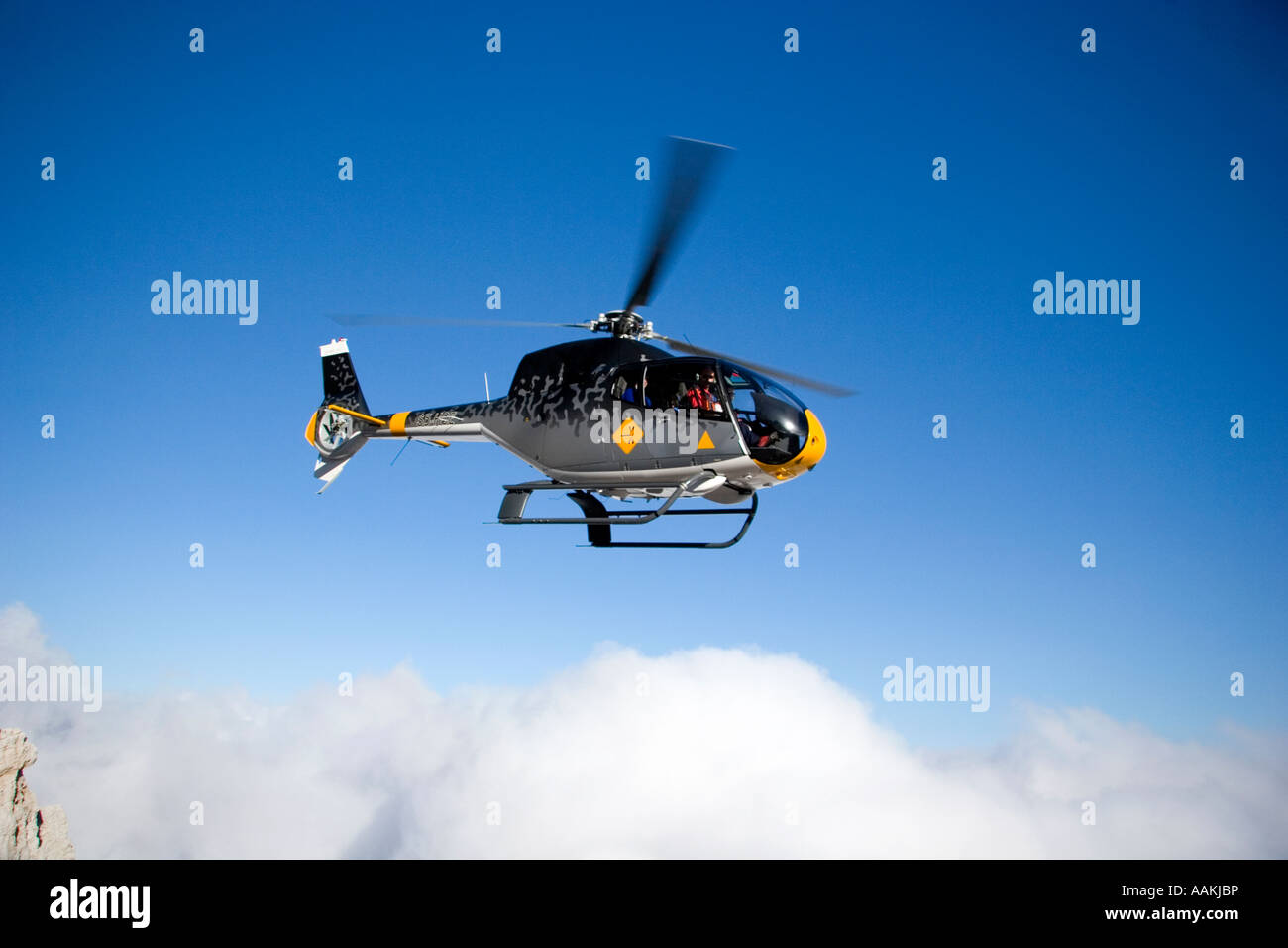 Helicopter taking off Stock Photo - Alamy