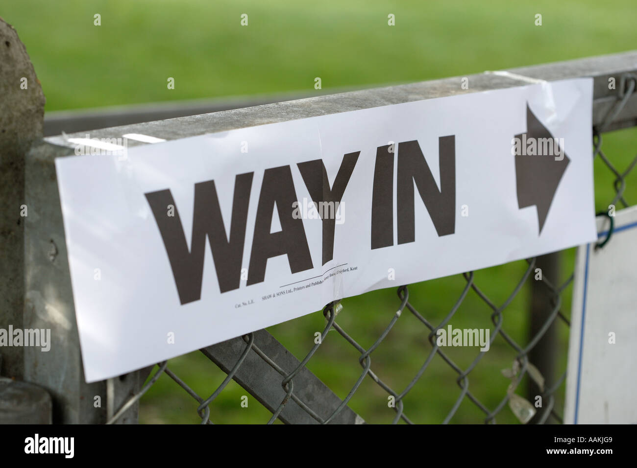 Way in sign Stock Photo - Alamy