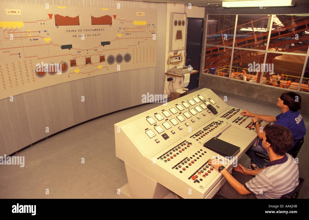 Garbage recycling industry control panel in Rio de Janeiro, Brazil ...