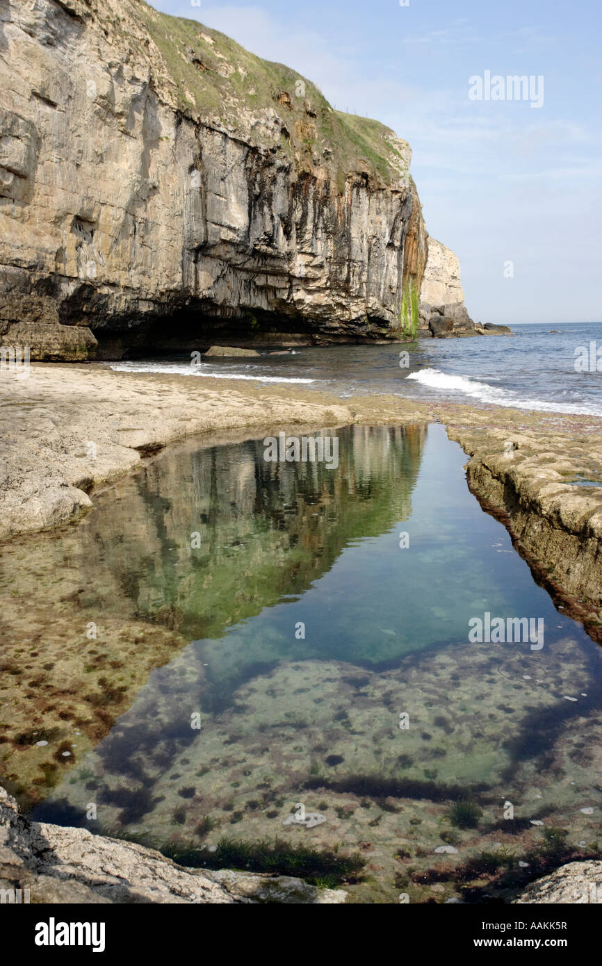 A swimming pool cut in to the stone at Dancing Ledge near Langton ...