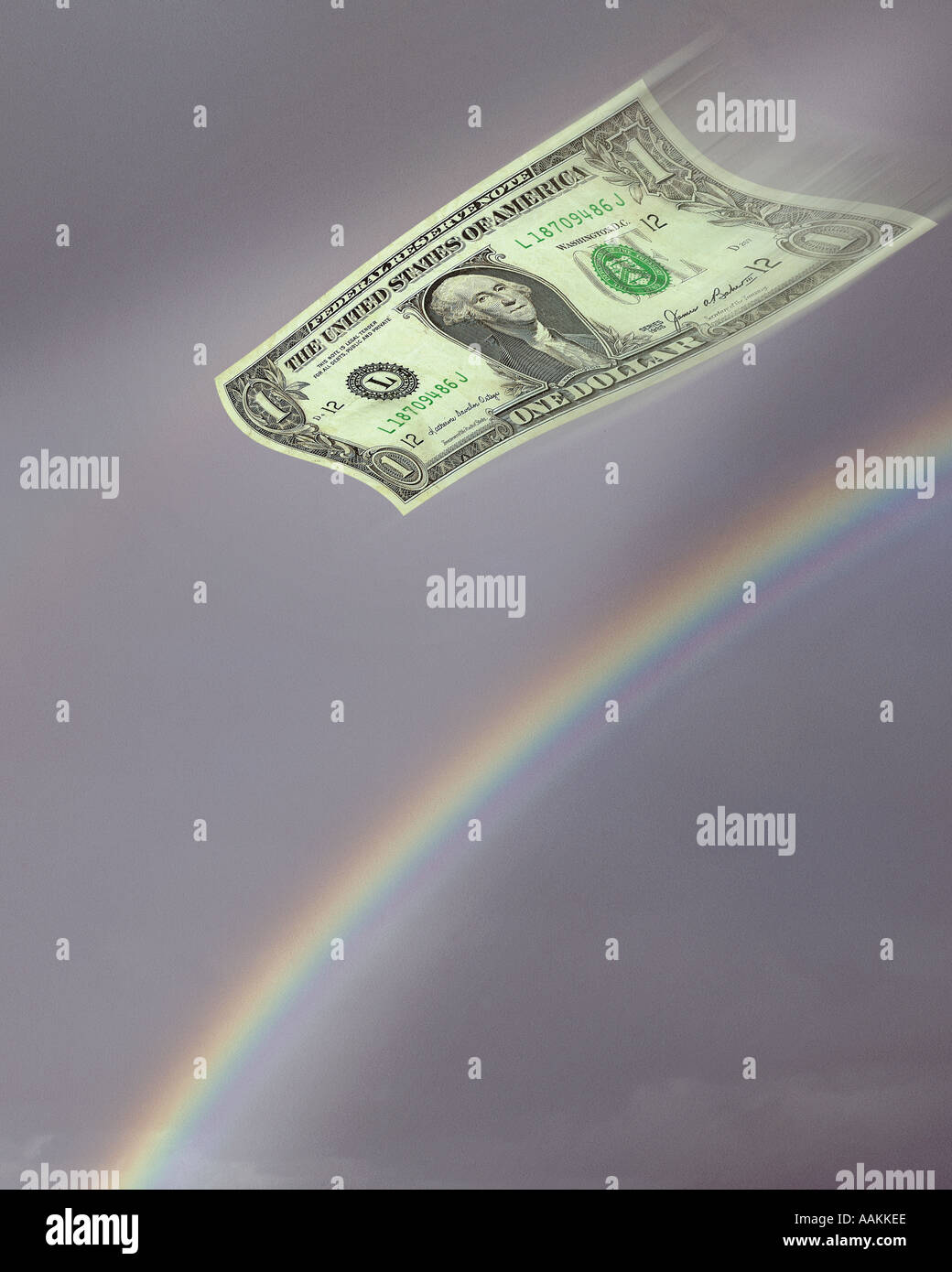 FINANCIAL CONCEPT: Dollar and Rainbow Stock Photo - Alamy