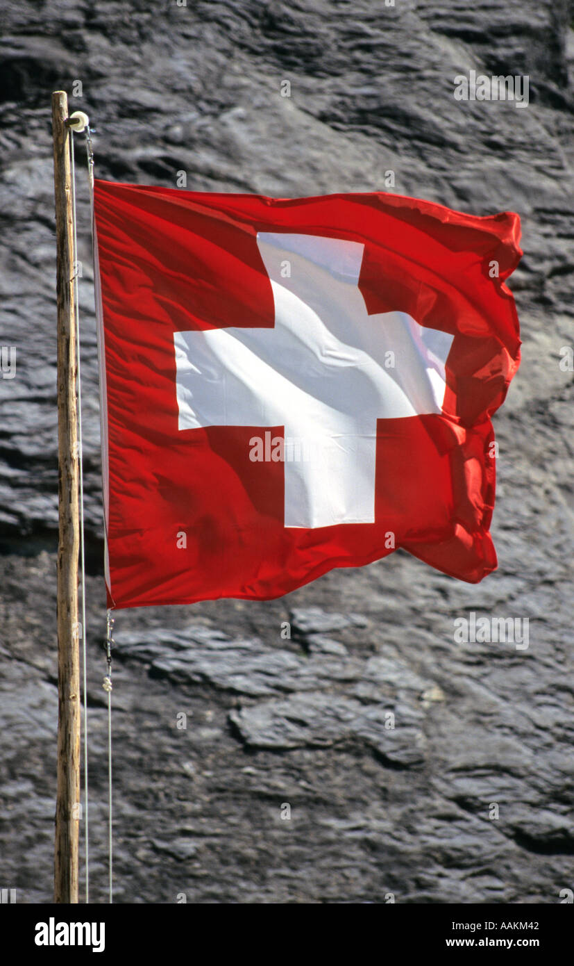Swiss flag Switzerland Stock Photo - Alamy