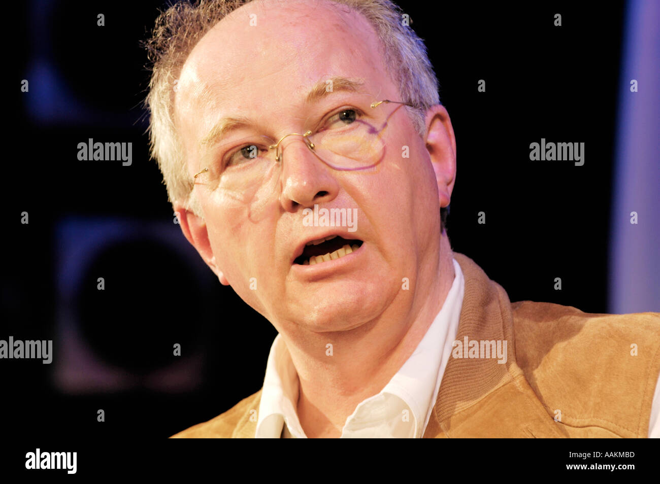 Philip Pullman children's author talking about his work at Hay Festival ...