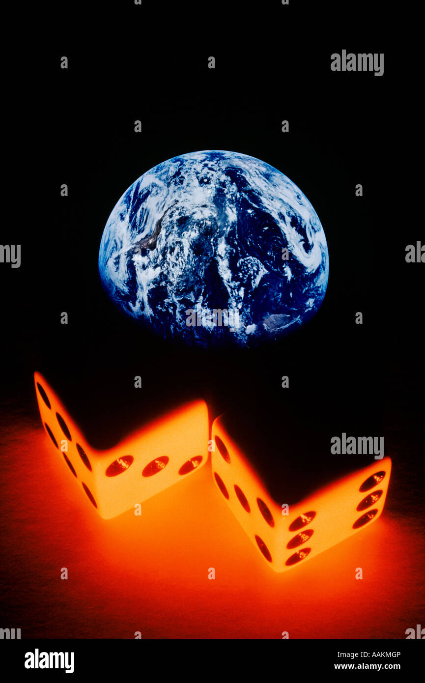 EARTH AND DICE Stock Photo - Alamy