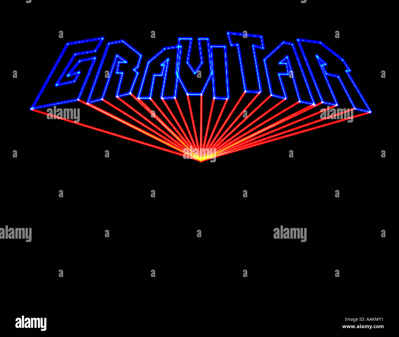 Gravitar Atari 1982 vintage arcade videogame screenshot - EDITORIAL USE ...