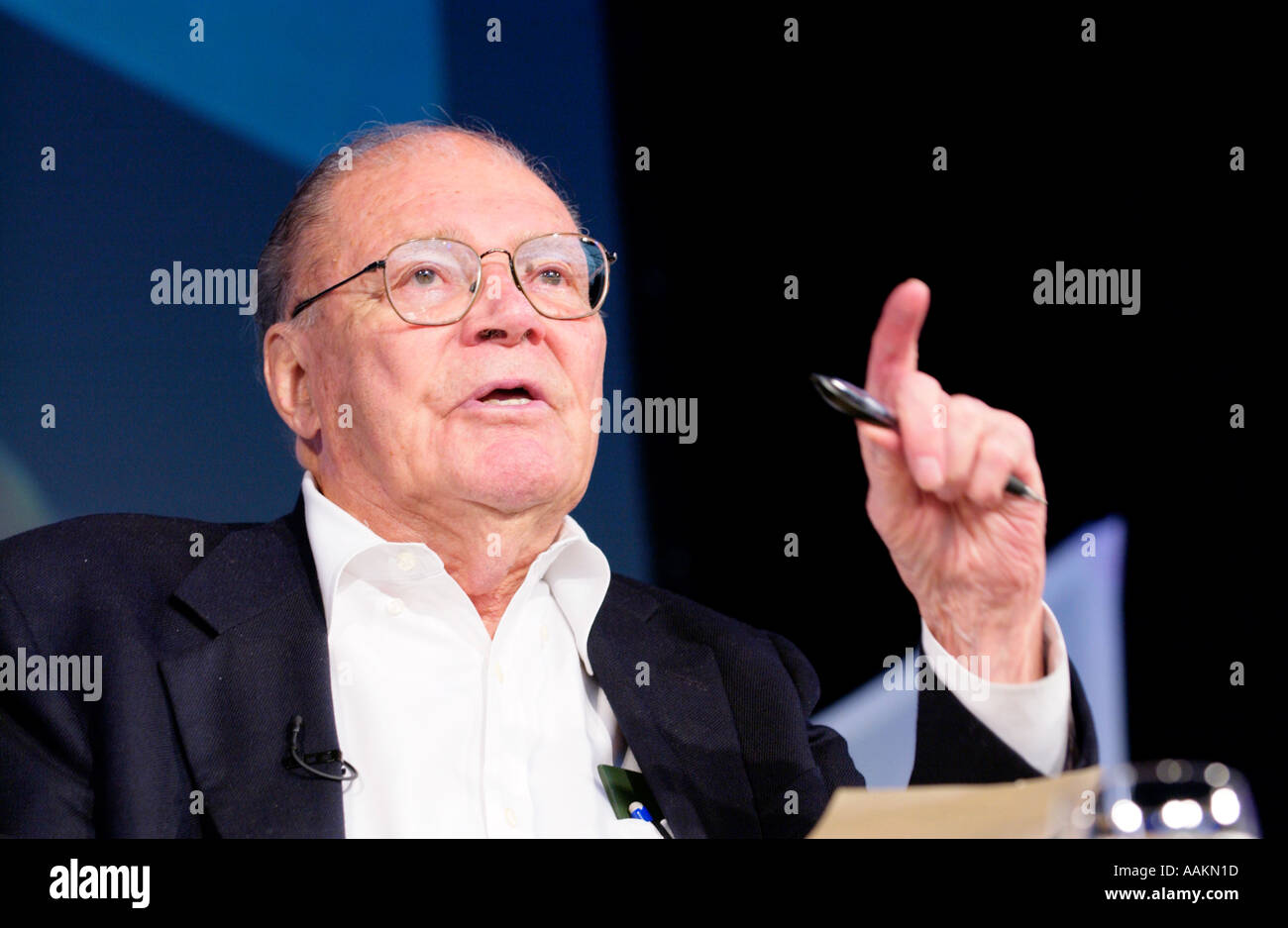 Robert McNamara former US Defence Secretary pictured at Hay Festival ...