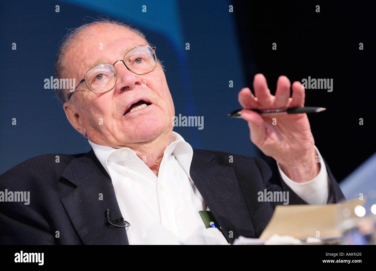 Robert McNamara former US Defence Secretary pictured at Hay Festival ...