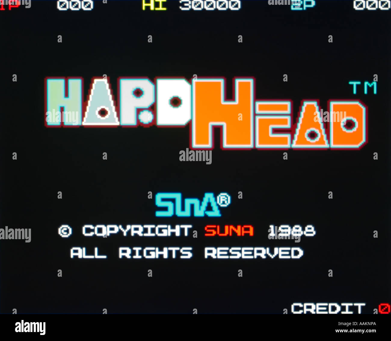 Hard Head Suna 1988 vintage arcade videogame screenshot - EDITORIAL USE ...