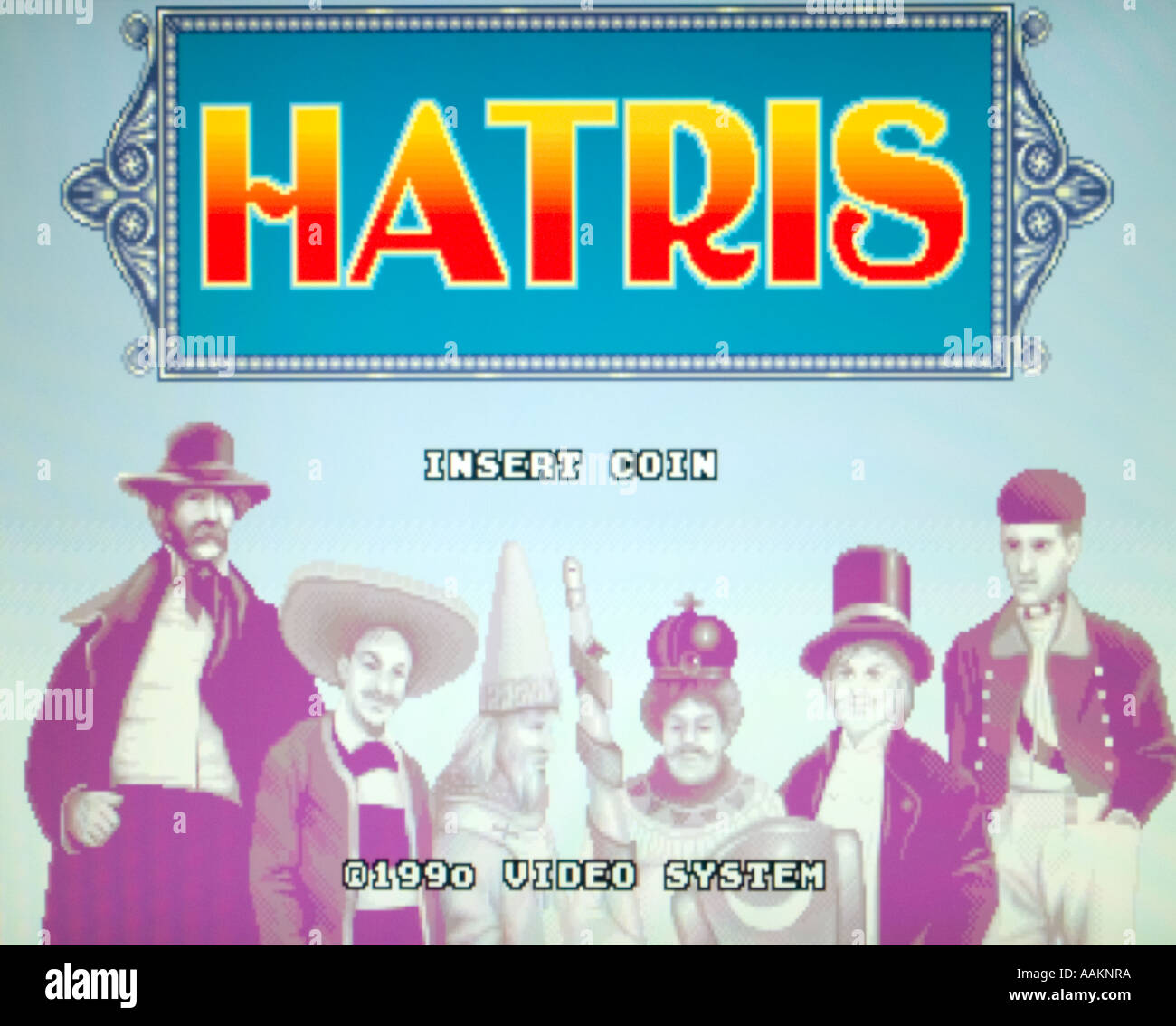 Hatris Video System 1990 vintage arcade videogame screenshot ...