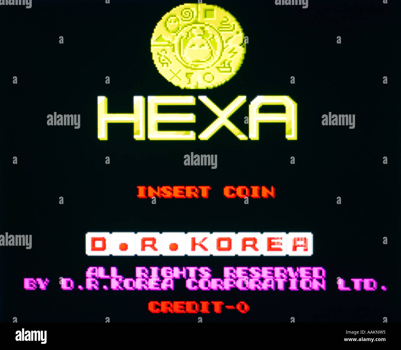 Hexa D R Korea 1986 vintage arcade videogame screenshot - EDITORIAL USE ...