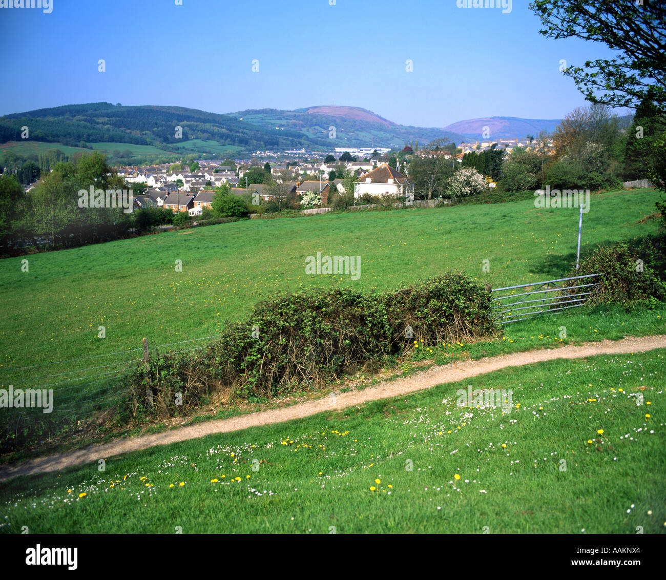 view towards malpas and the gwent valleys newport south wales Stock ...