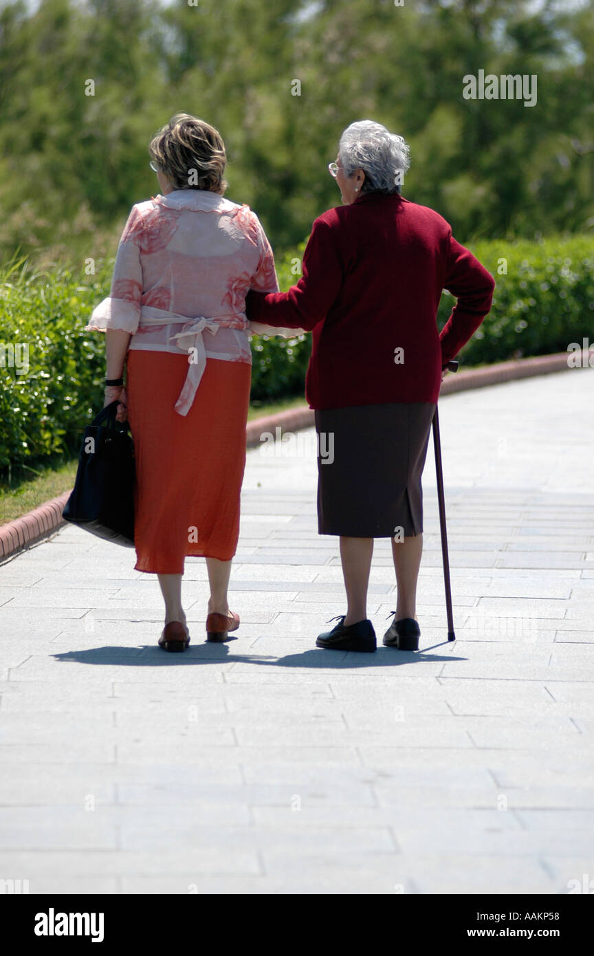Old Ladies Walking Stock Photo - Alamy