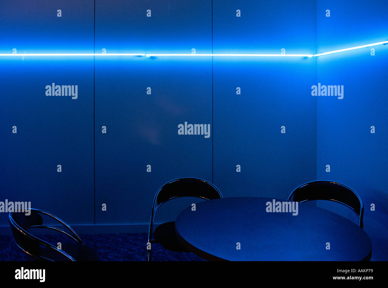 Empty Blue Room Stock Photo - Alamy