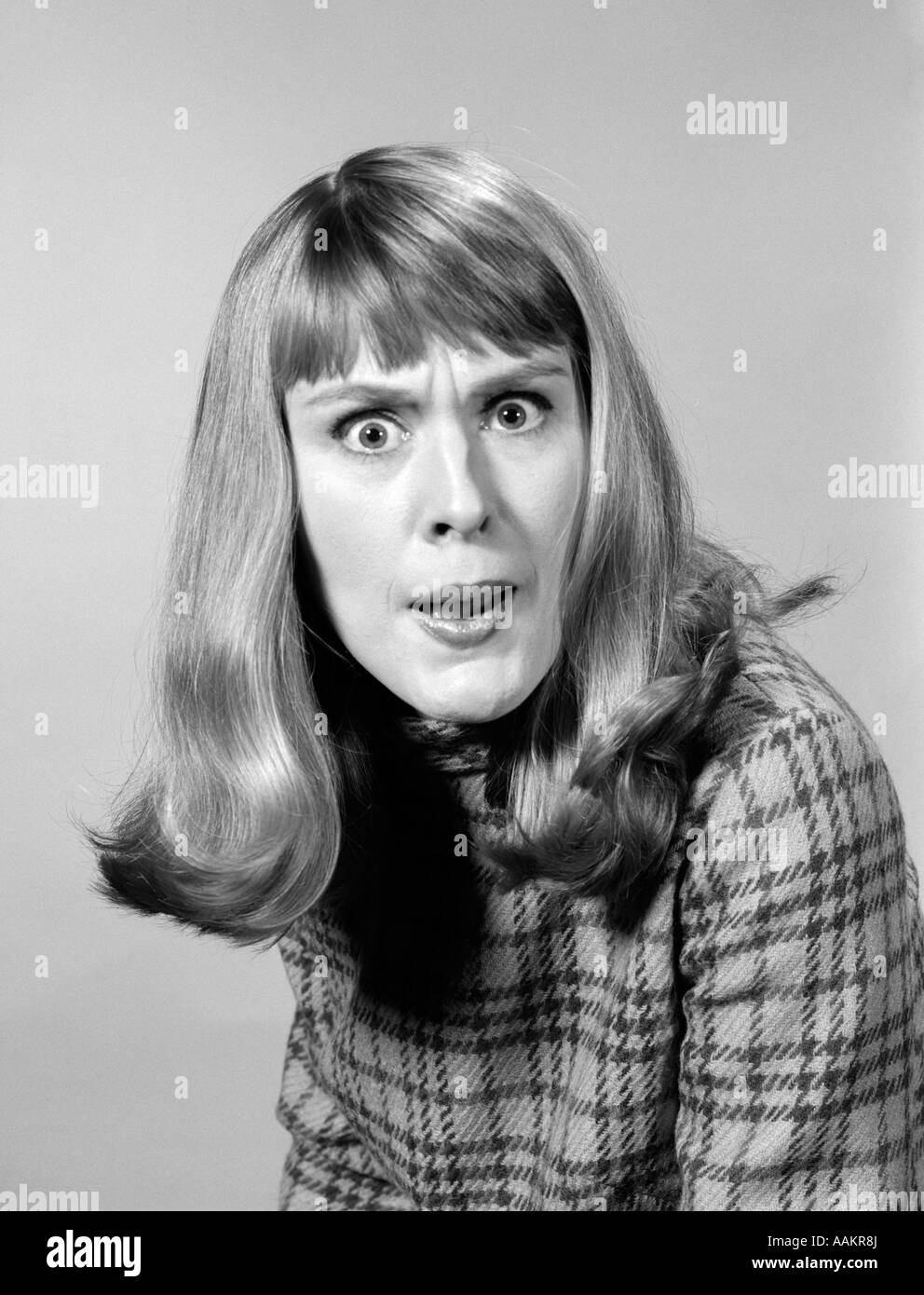 Annoyed young woman face Black and White Stock Photos & Images - Alamy