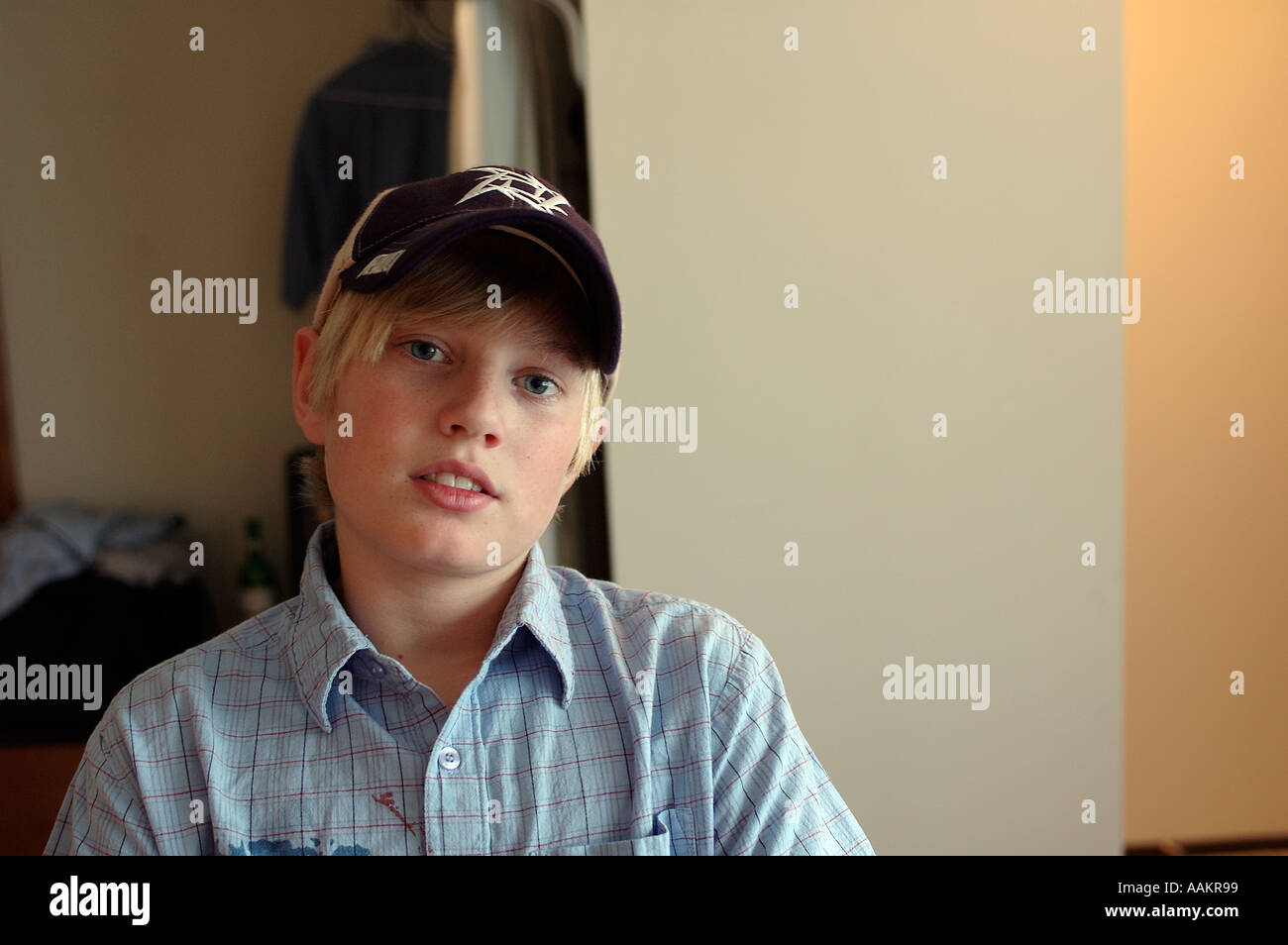 Portrait teen boy baseball cap hi-res stock photography and images - Alamy