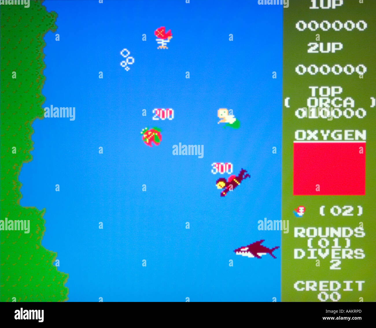 Marine Boy Orca Corporation 1982 vintage arcade videogame screenshot ...