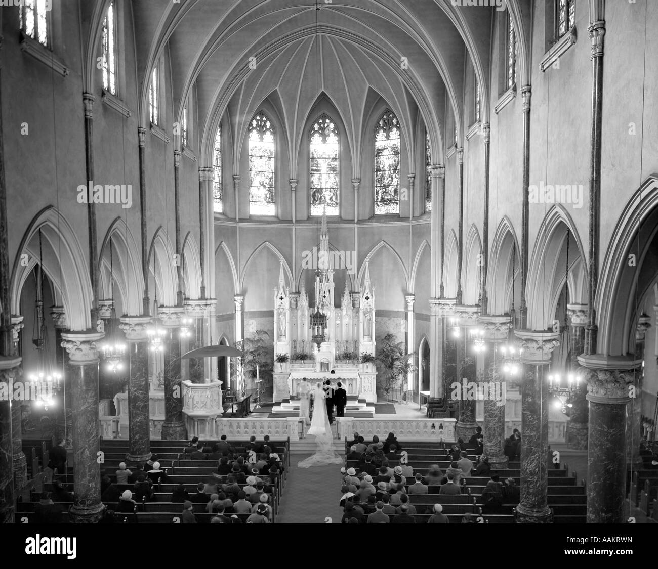 1950s church ceremony hi-res stock photography and images - Alamy