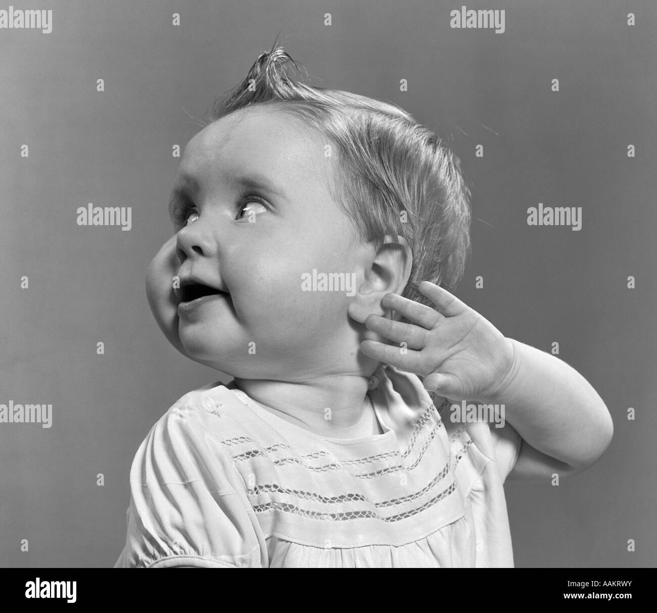 Ears on side of head Black and White Stock Photos & Images - Alamy