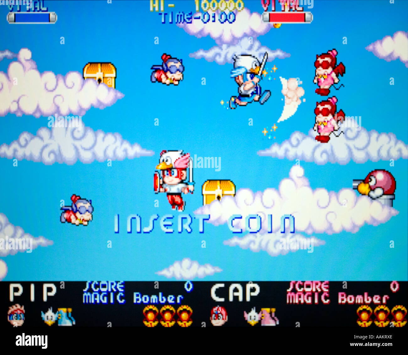 Mega Twins Capcom 1990 vintage arcade videogame screenshot - EDITORIAL ...