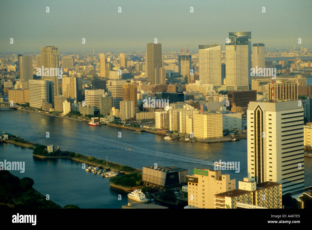 Japan Tokyo harbour aerial view Stock Photo - Alamy
