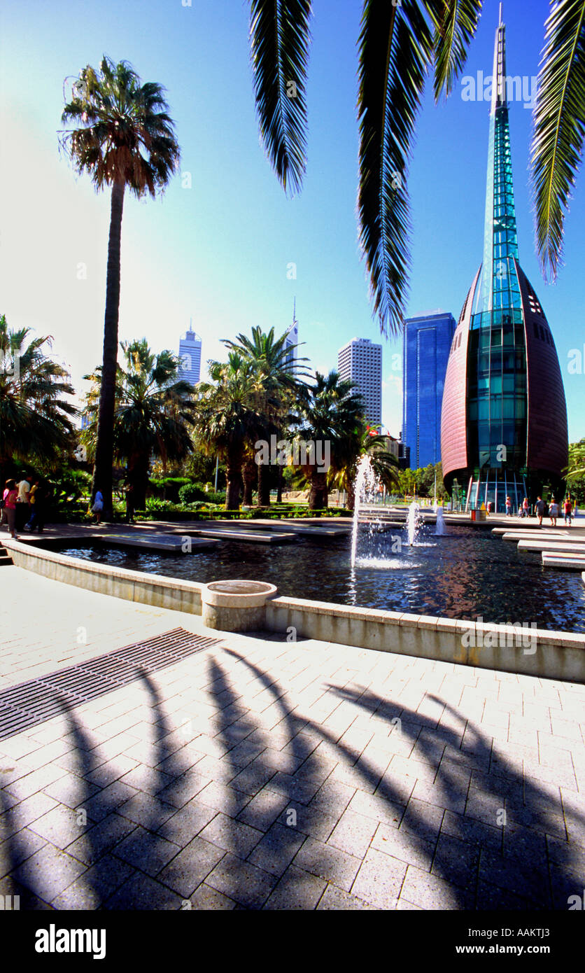 Perth City Skyline and Bell Tower W.A. State of Western Australia Stock ...