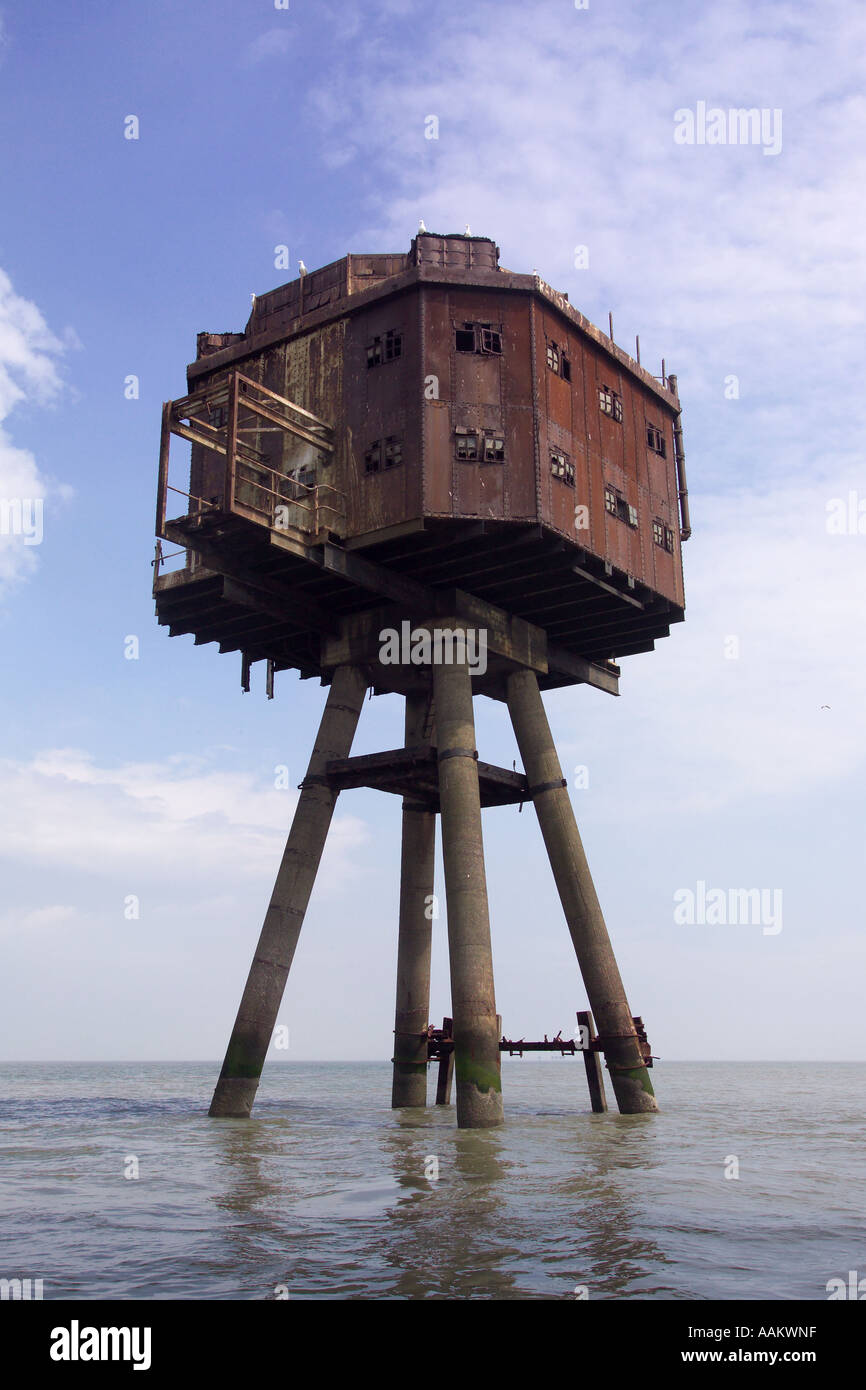 Redsands Maunsell Forts off the coast of whitstable Stock Photo - Alamy