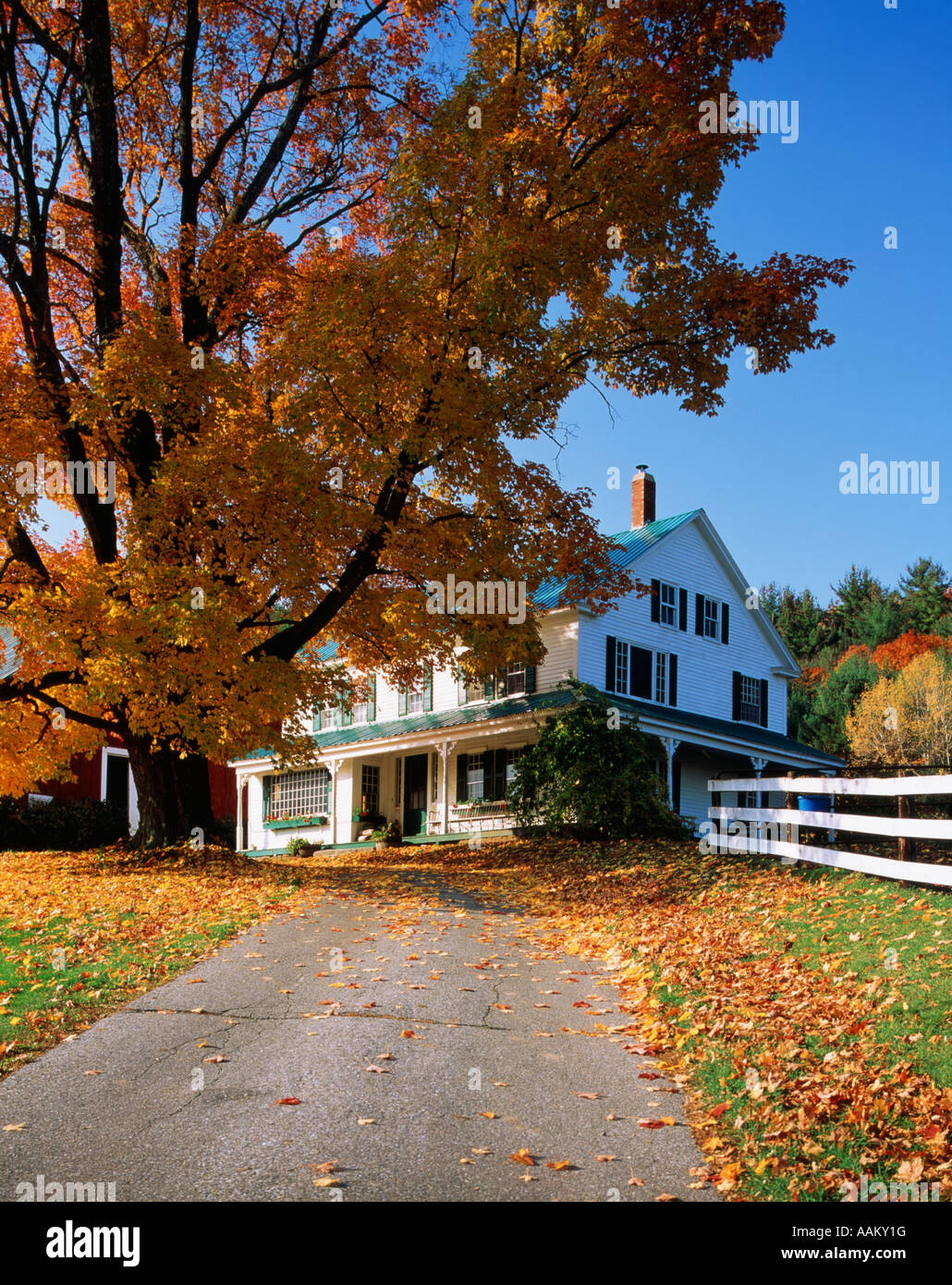 HOME IN AUTUMN EATON Stock Photo - Alamy