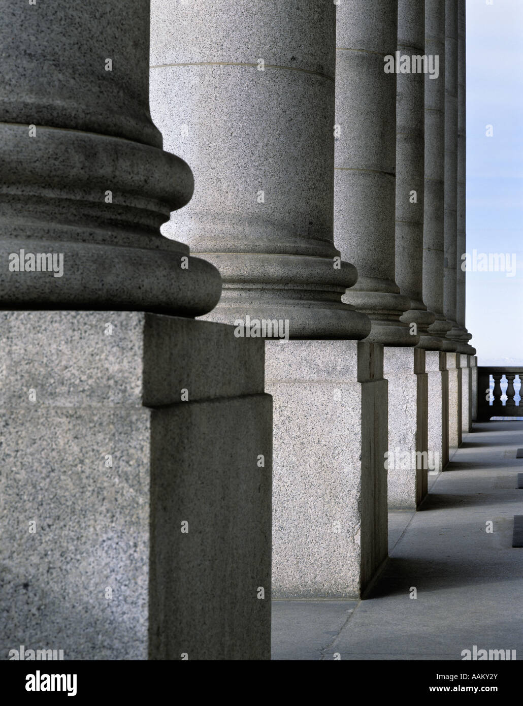 1990s GRANITE STONE COLONNADE BASE OF COLUMN ARCHITECTURE DETAIL Stock ...