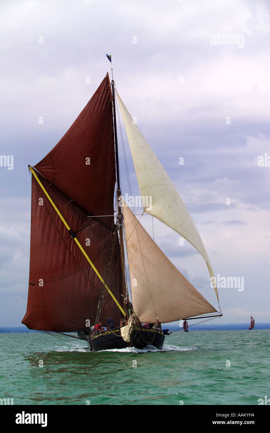 Thames barge the mirosa Swale Smack and Barge race 2005 Stock Photo - Alamy