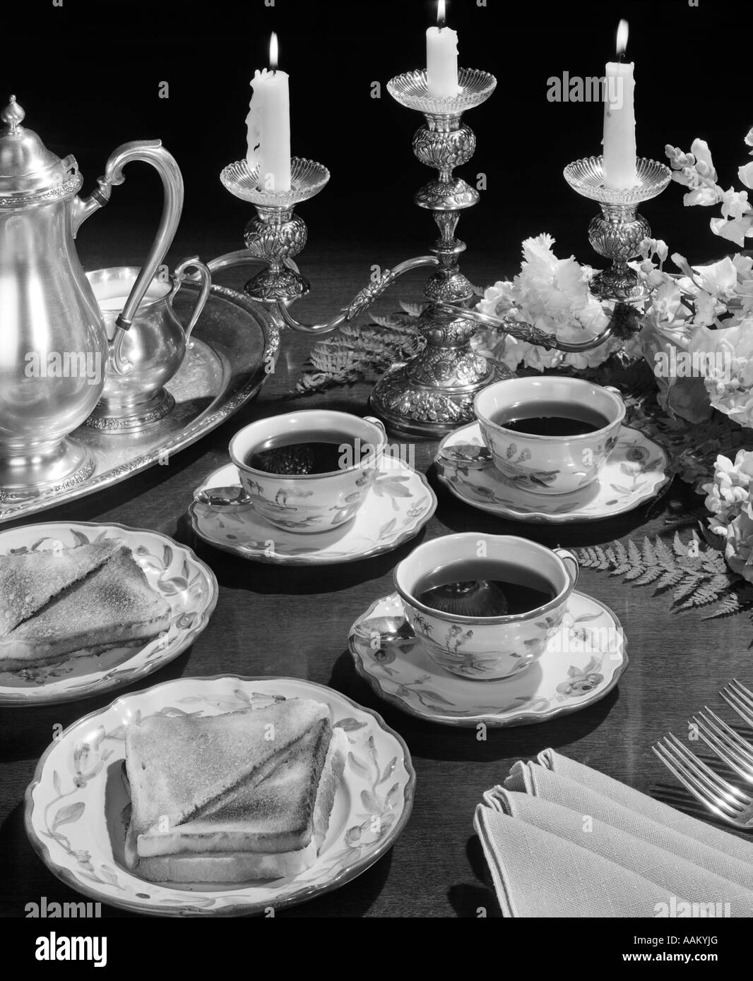 Elegant lunch Black and White Stock Photos & Images - Alamy