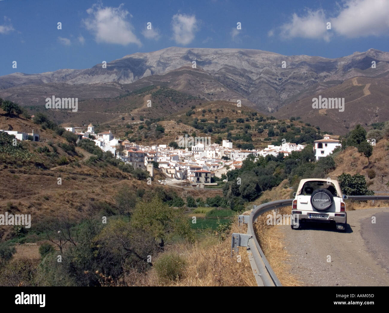 The white town of Sedella nestles in the Sierra Tejeda the Axarquia ...