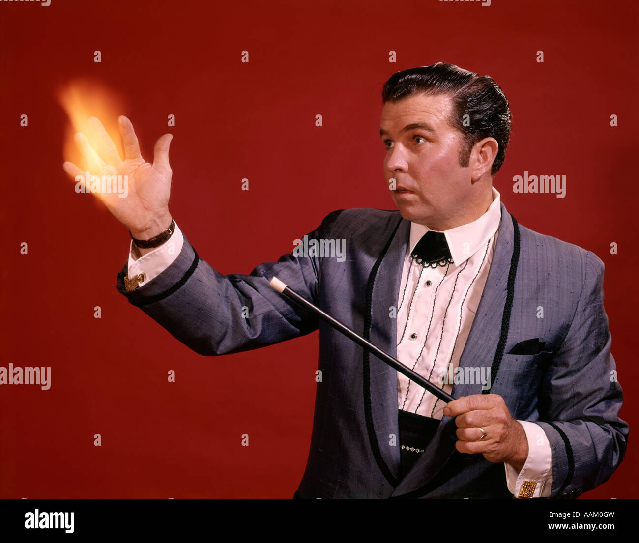 1970s MAN MAGIC MAGICIAN WAND Stock Photo - Alamy