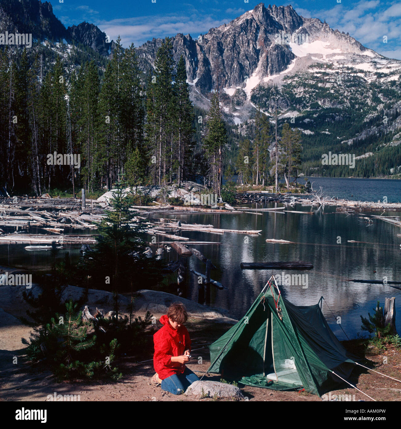 Camping mountain 1970s hi-res stock photography and images - Alamy