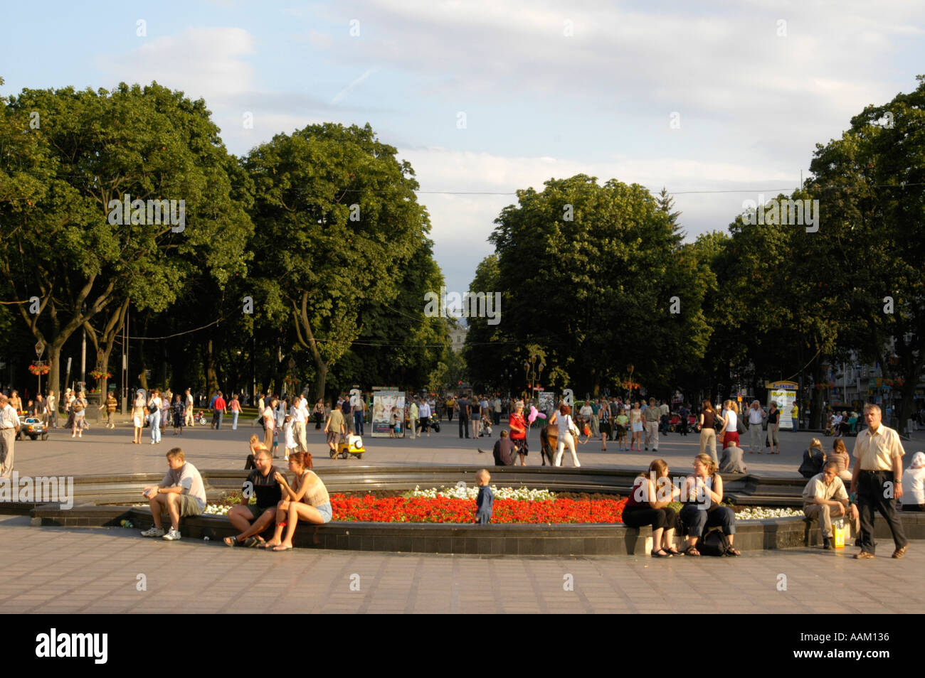 Lviv, square in front of opera Stock Photo - Alamy