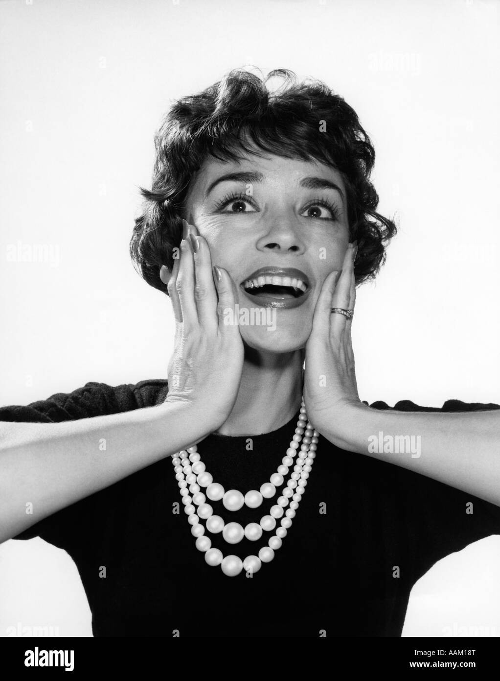 1950s woman funny face hi-res stock photography and images - Alamy