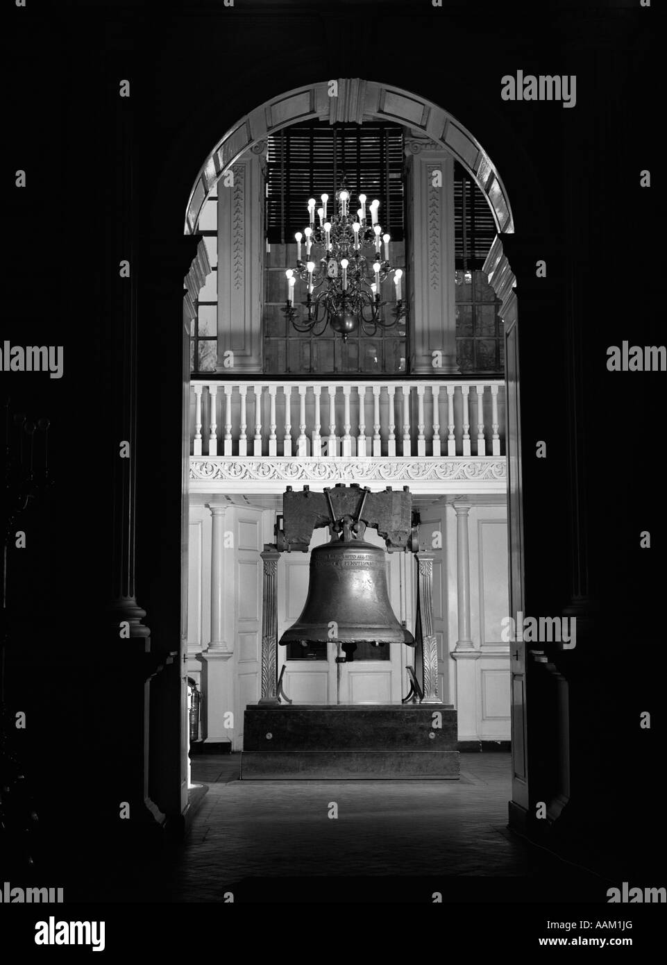 LIBERTY BELL VIEWED THROUGH ARCHWAY IN INDEPENDENCE HALL Stock Photo ...