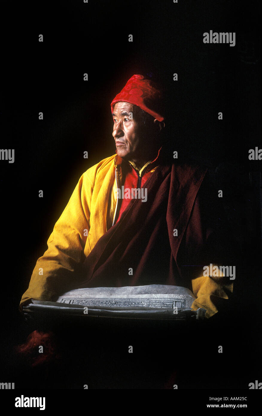 Lama Tensing a Sherpa lama at the Serlo Gompa monastery Jumbesi Solu ...