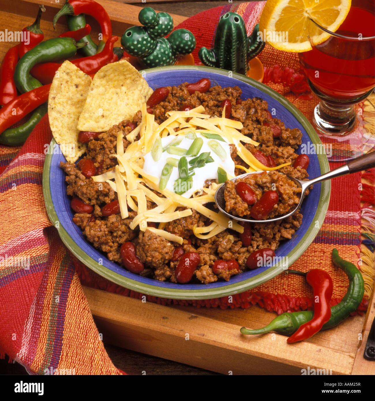 BOWL OF MEXICAN CHILI Stock Photo - Alamy