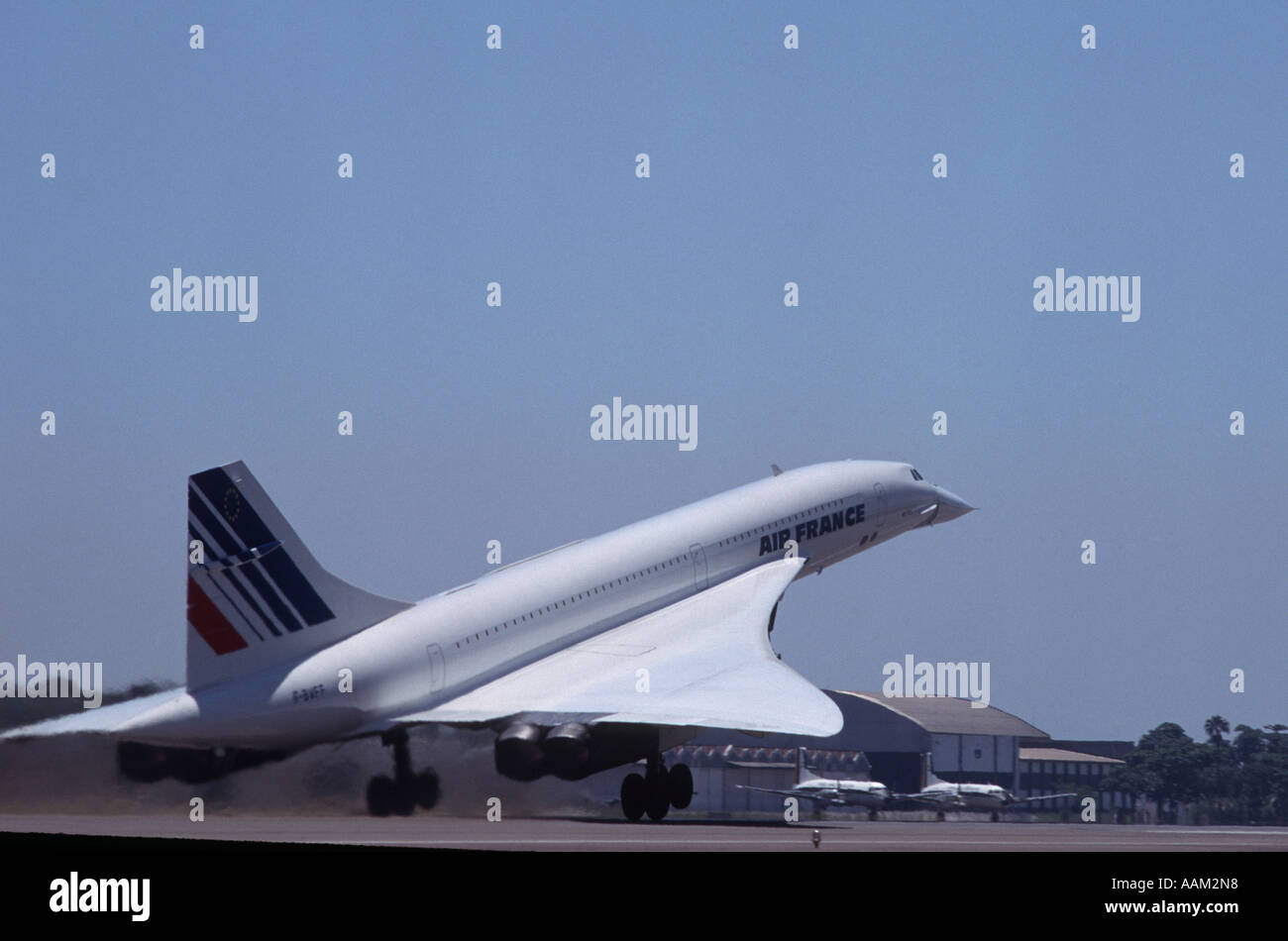 Concorde jet taking off at Rio de Janeiro international airport Brazil ...