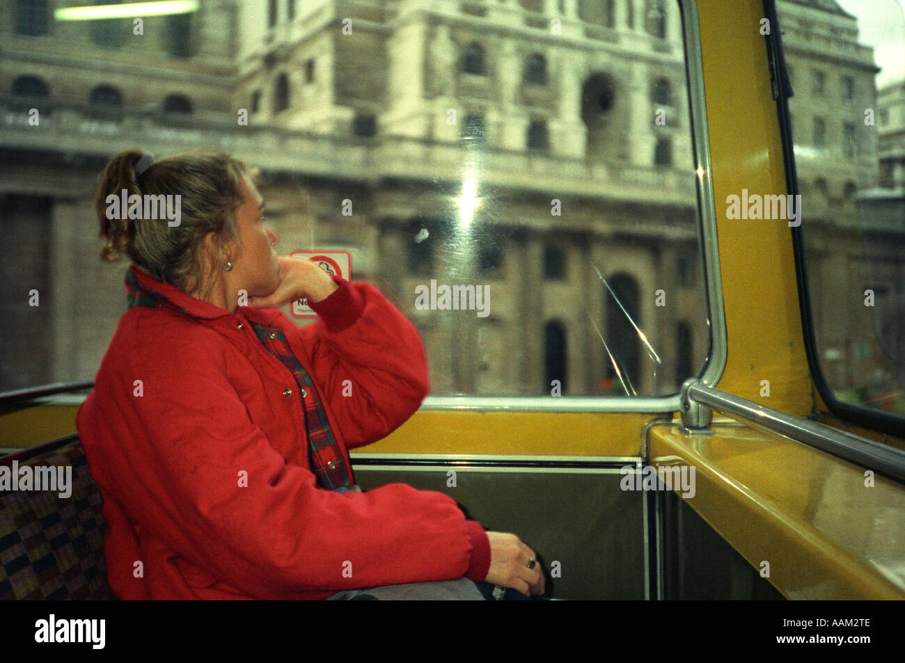 Woman bus london hi-res stock photography and images - Alamy